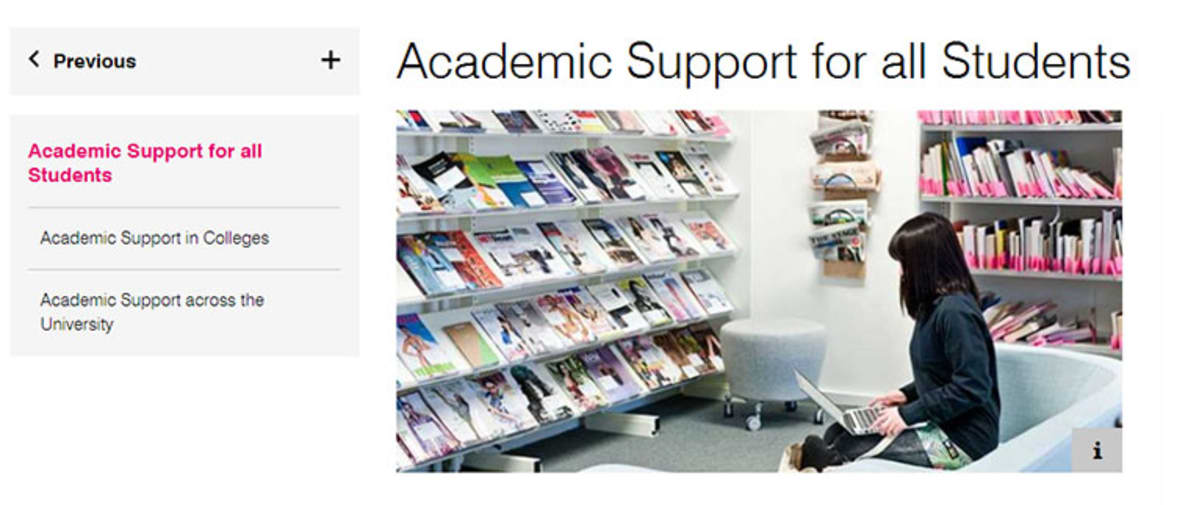New look academic support & research pages | UAL