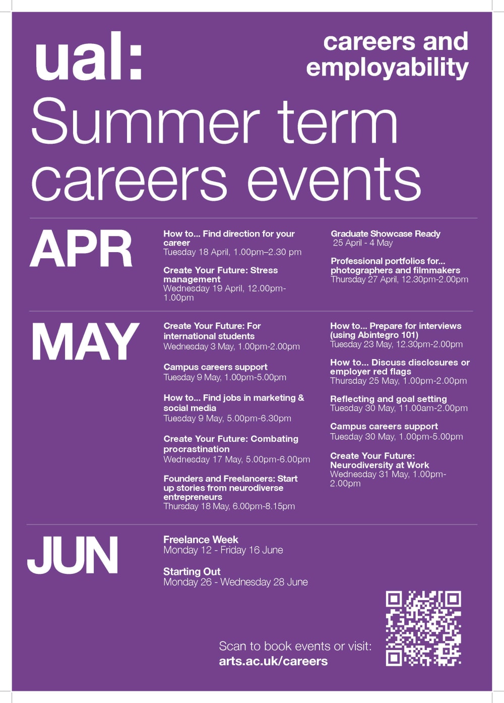 Events and workshops | UAL